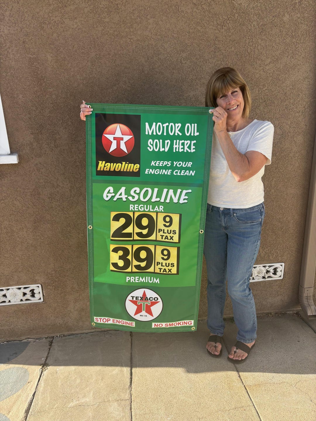 Texaco Gas for 29 Cents Banner Vintage Style Man Cave, Game Room ...