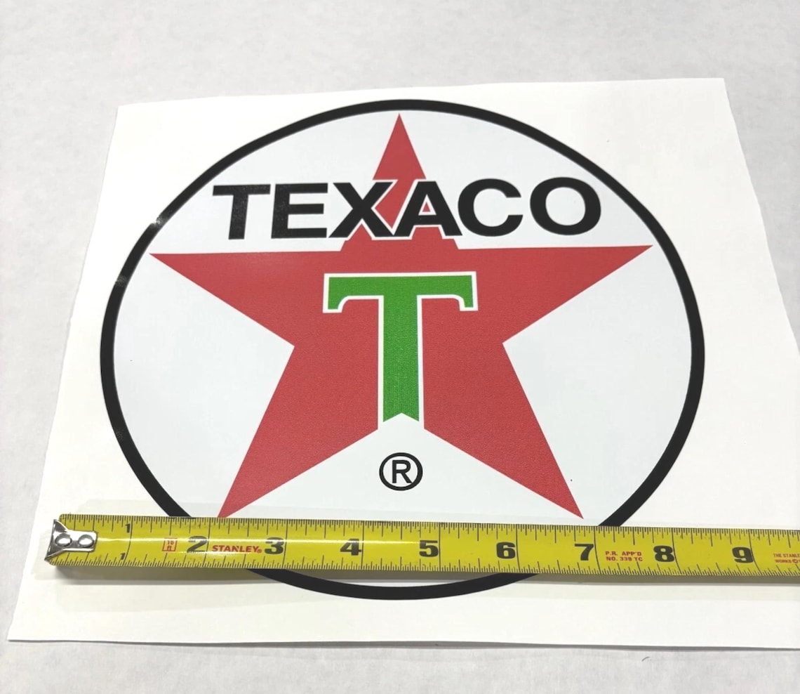 Texaco Vintage Gas Pump Sticker Kit for Door Mural/fridge Wrap Great 4 ...