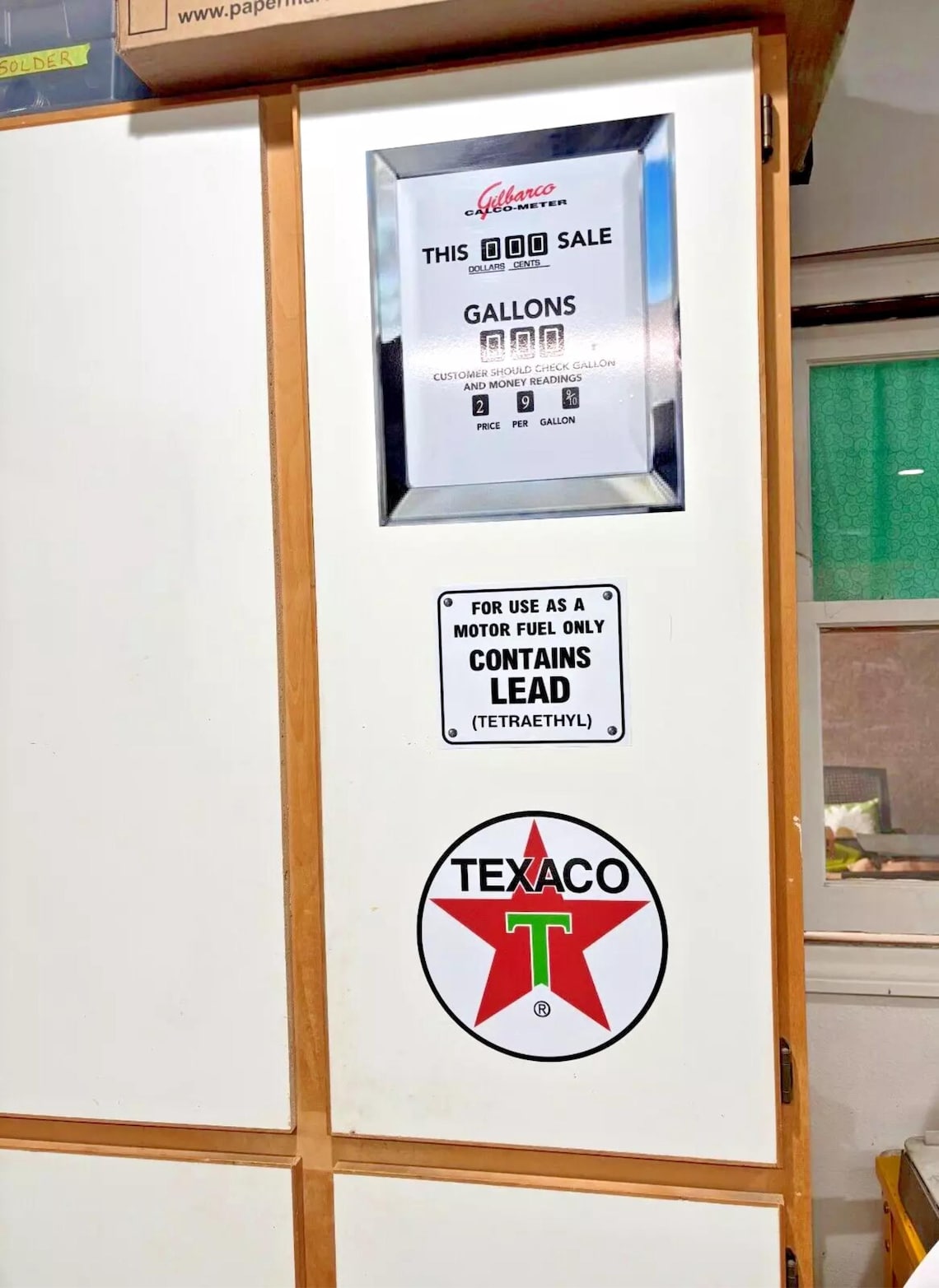 Texaco Vintage Gas Pump Sticker Kit for Door Mural/fridge Wrap Great 4 ...