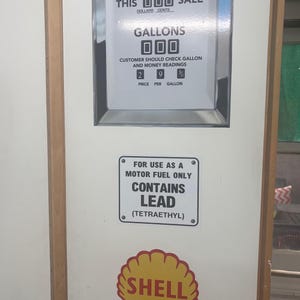 SHELL Gas Pump Vintage Sticker Kit for Door Mural/fridge Wrap Great 4 ...