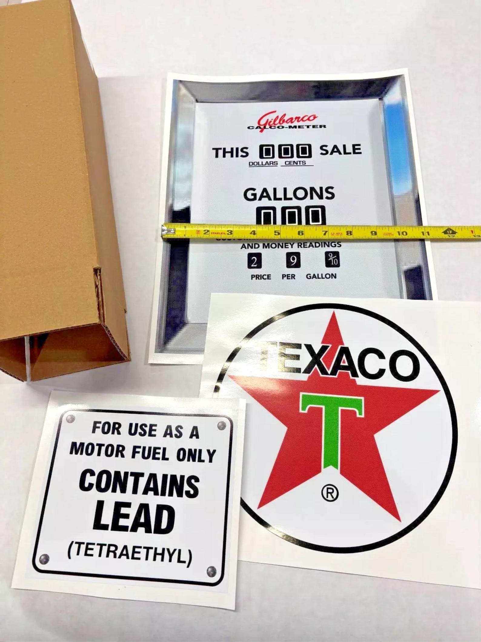 Texaco Vintage Gas Pump Sticker Kit for Door Mural/fridge Wrap Great 4 ...