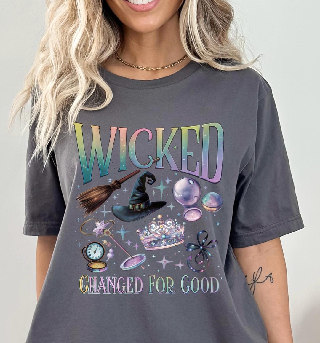 Wicked Tee Shirt, Broadway Musical Tee, Wicked Fan, Glinda Elphaba ...