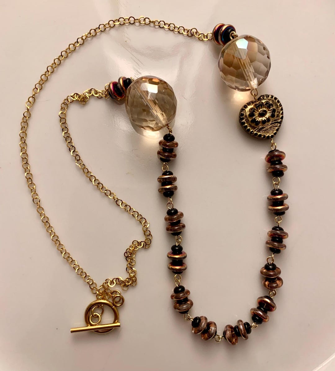 70s Crystal Necklace - Etsy