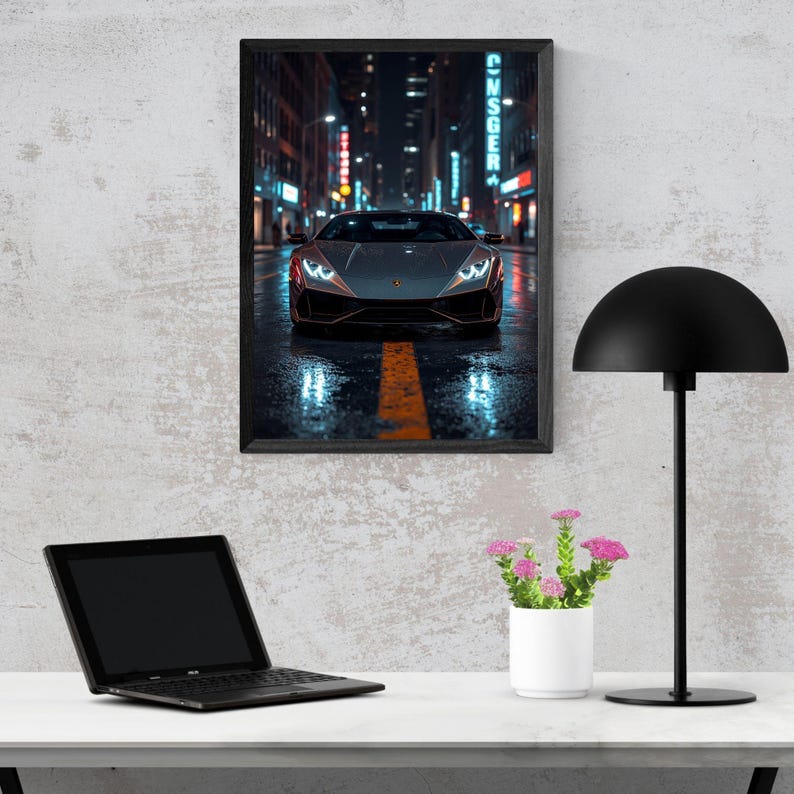 Printable Lamborghini Aventador Poster | Exotic Supercar Digital Art ...