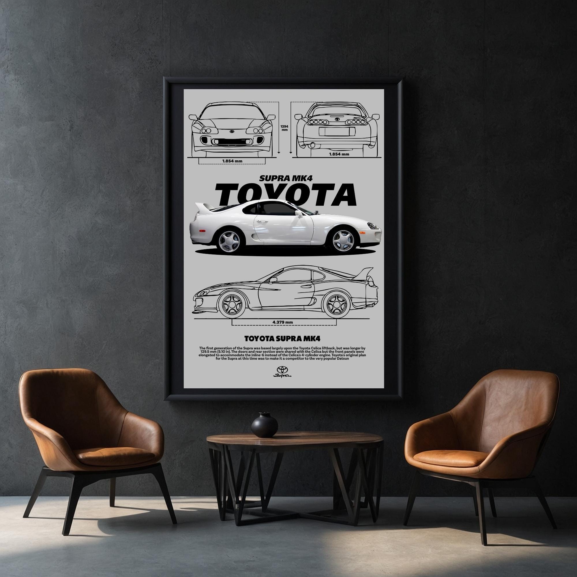 Printable MK4 Toyota Supra Poster | Digital Art High-quality PDF Print ...