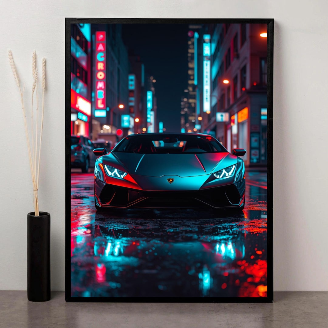 Aventador Supercar Wall Art | Printable Lambo Poster PDF | Bold Digital ...