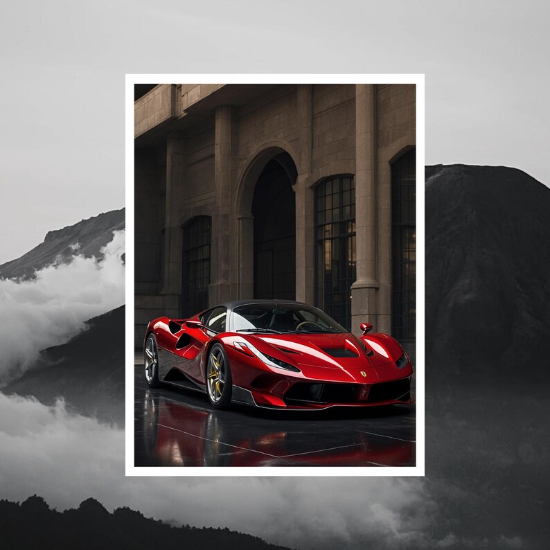 Ferrari SF90 Digital Art | High-quality Printable Supercar Poster ...