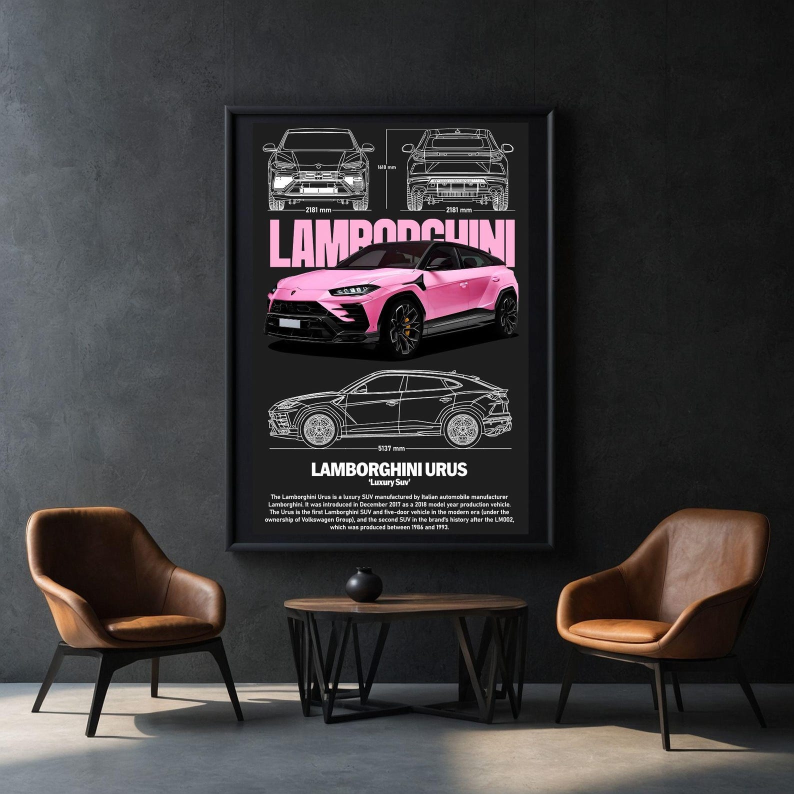 Urus Wall Art | Printable Lamborghini SUV Poster PDF | Bold Digital ...