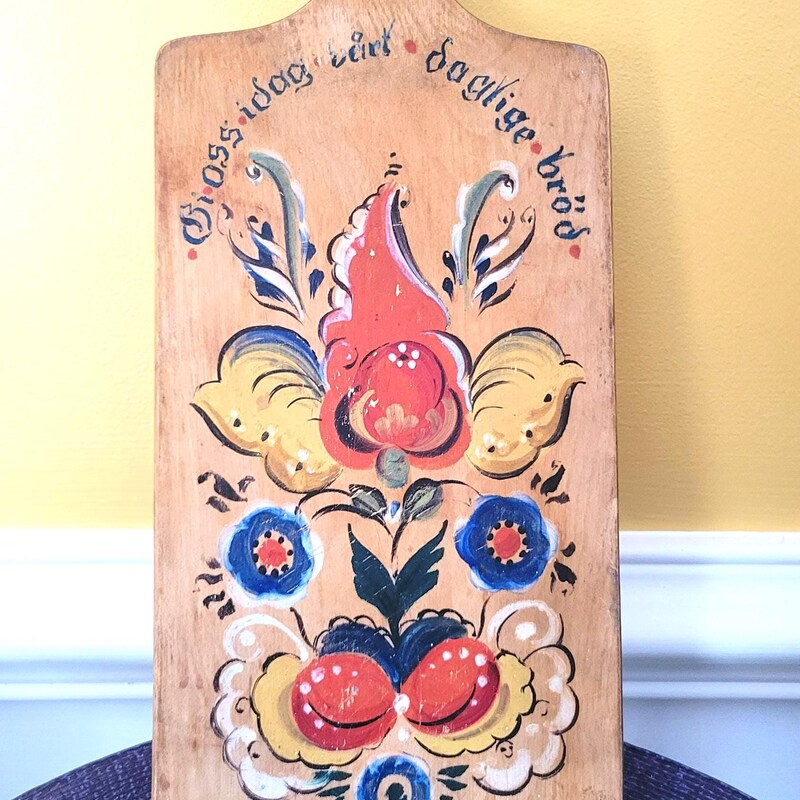 Norway Folk Art Bread Board - Etsy