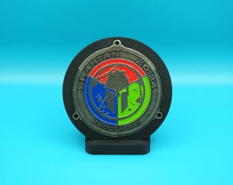 3-in-1 Spartan Trifecta Tribe Medal Display - Stand/wall Mount/ribbon ...