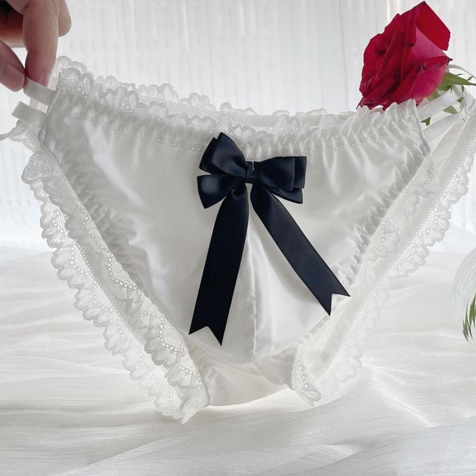 Sissy Pink Bow Cotton Panties Femboy Panties Feminine Panties With 4049
