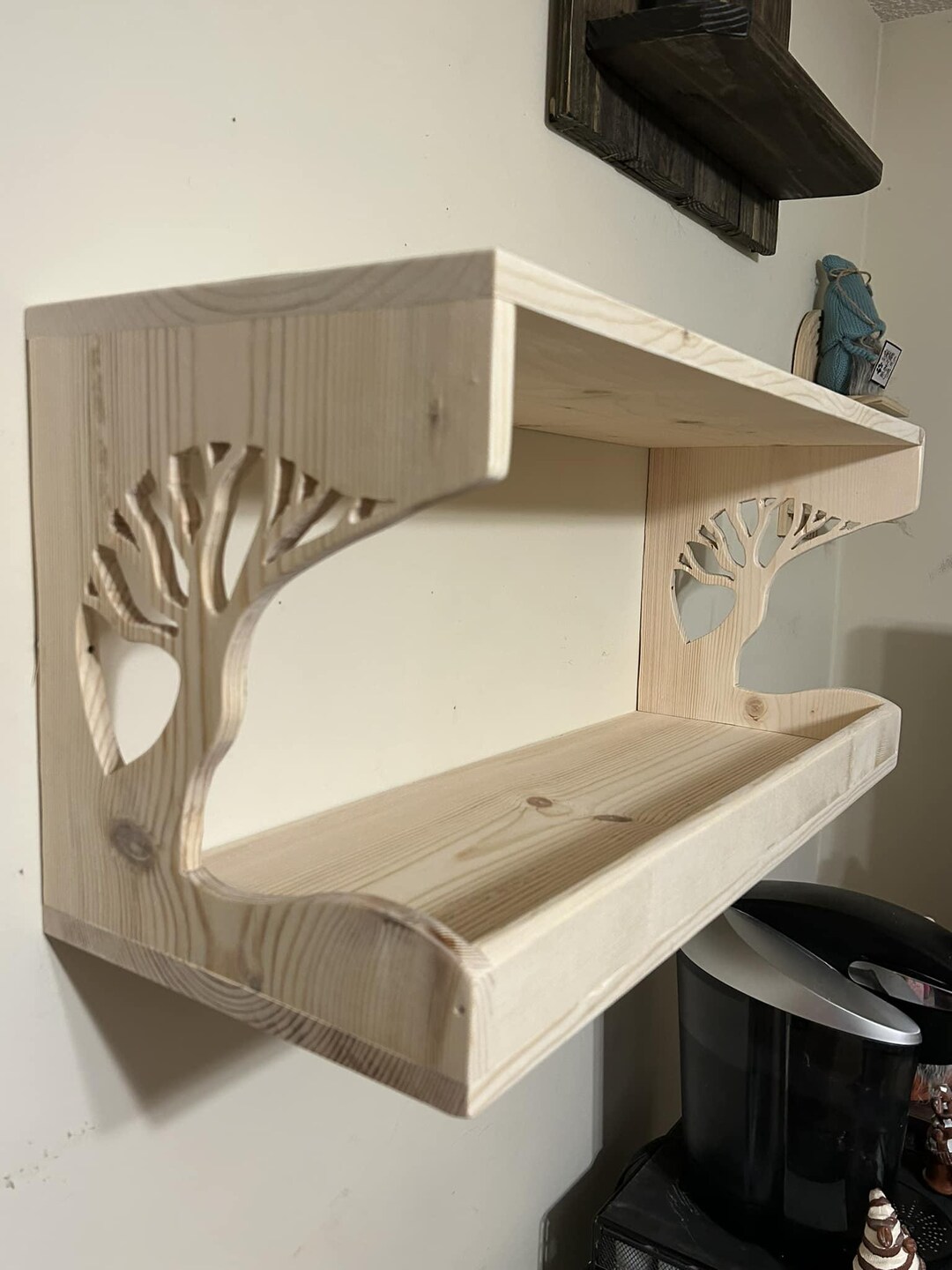 Wooden Shelf With Tree Cut Out - Etsy