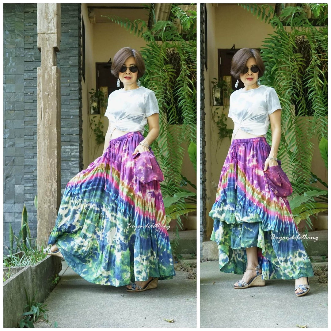 Take Me to Your Heart Short Front Long Back Tiered Tie Dye Boho Plus ...