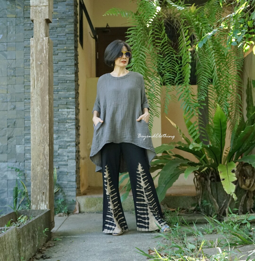 Chic Modern Oversize Loose Fit Short Front Long Back Gauze - Etsy