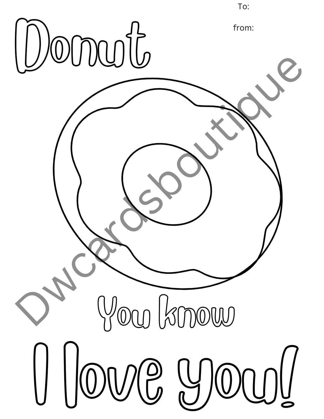 Valentine's Day Coloring Worksheet - Etsy