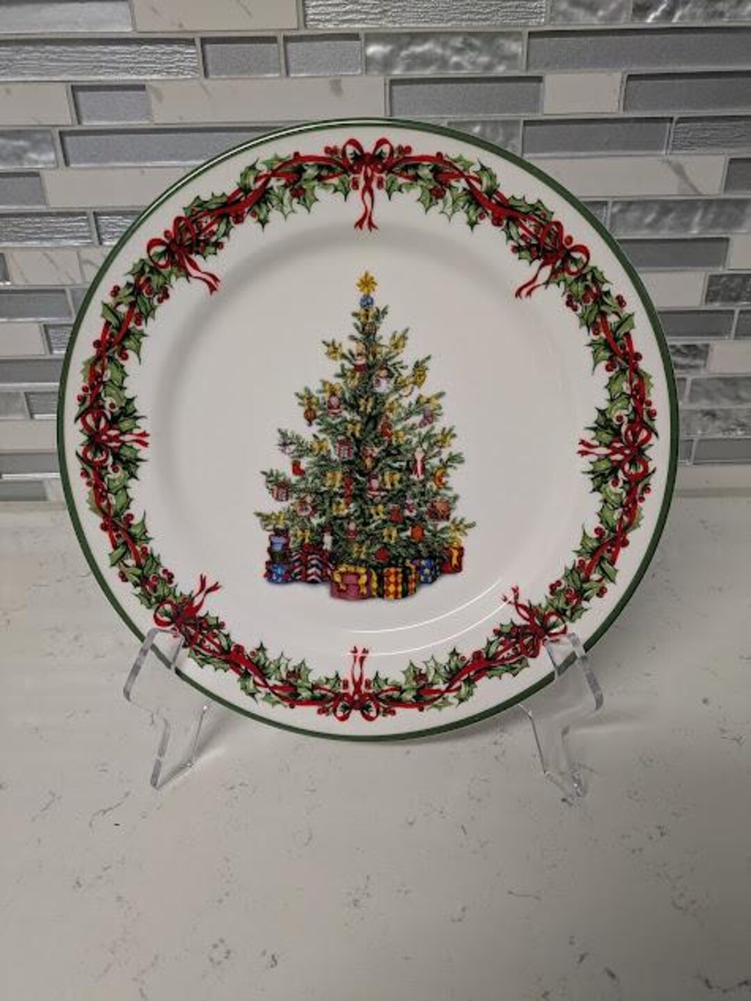 Christopher Radko Traditions Holiday Celebrations Dinner Plate Set of 4 ...