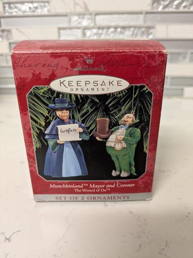Wizard of Oz Hallmark Keepsake Ornament Munchkinland Mayor and Coroner ...