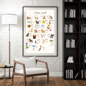 Persian Animal Alphabet Poster | Farsi ABC Chart for Kids | Educational ...