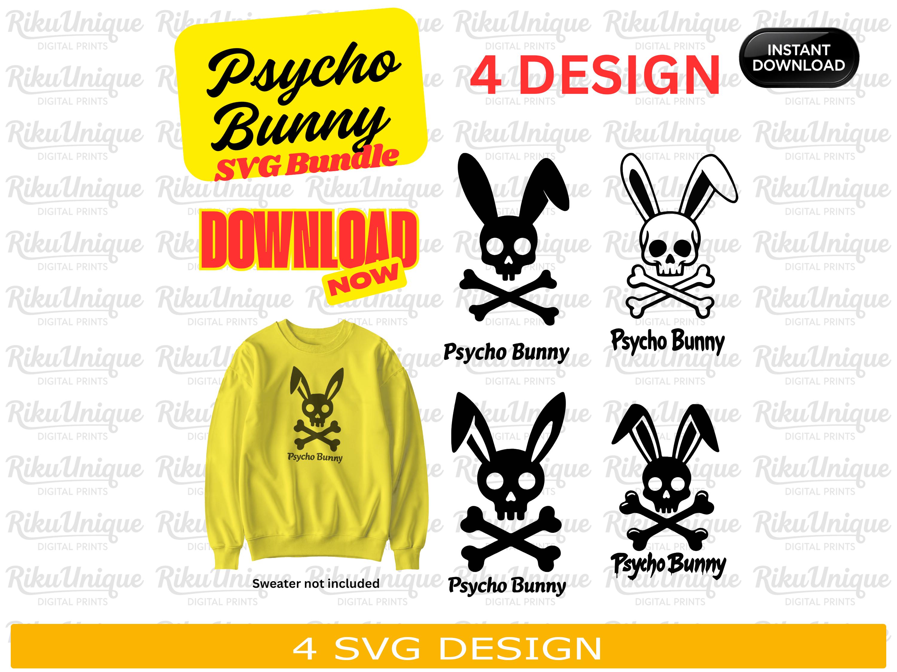 Psycho Bunny Digital Art: Edgy SVG Designs (instant Download - Etsy
