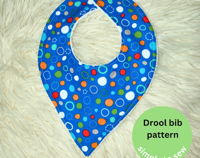 Baby Bib Pattern, Drool Bib Sewing Pattern, Drool Bib PDF Pattern, Baby ...