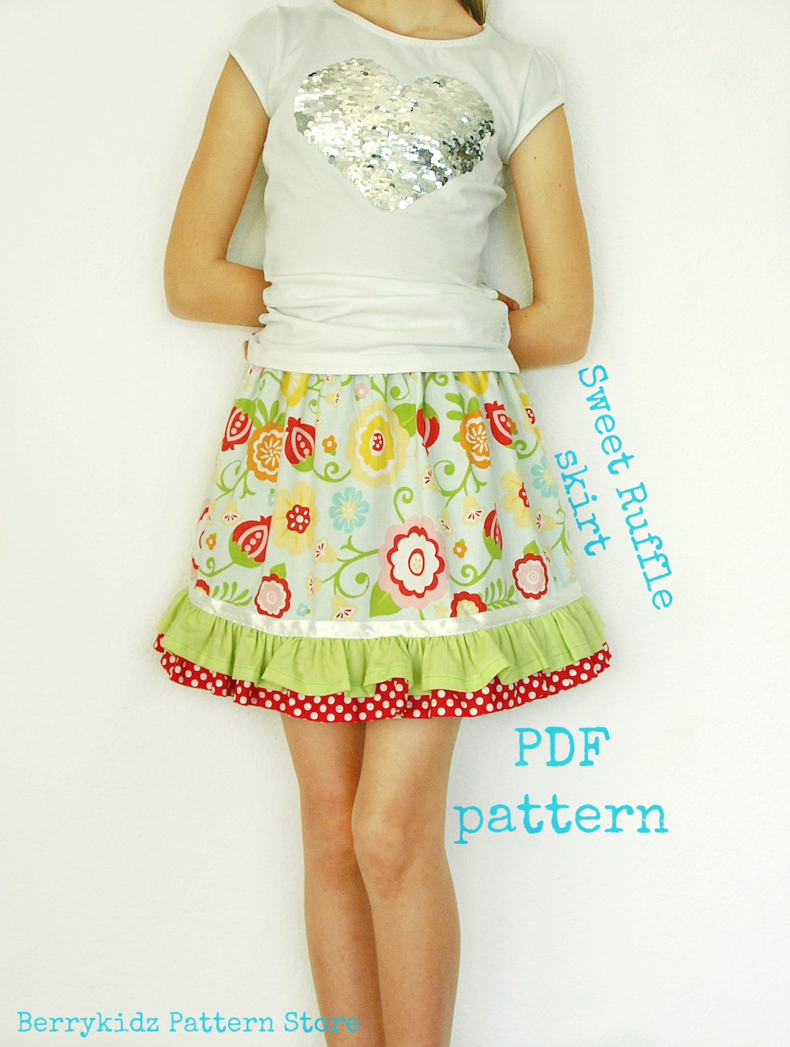 Girls Ruffle Skirt Pattern Toddler Pattern Childrens Sewing | Etsy