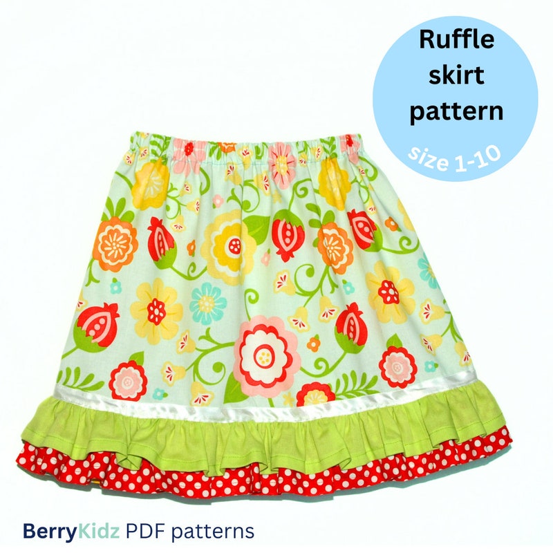 Ruffle Skirt Pattern - Etsy