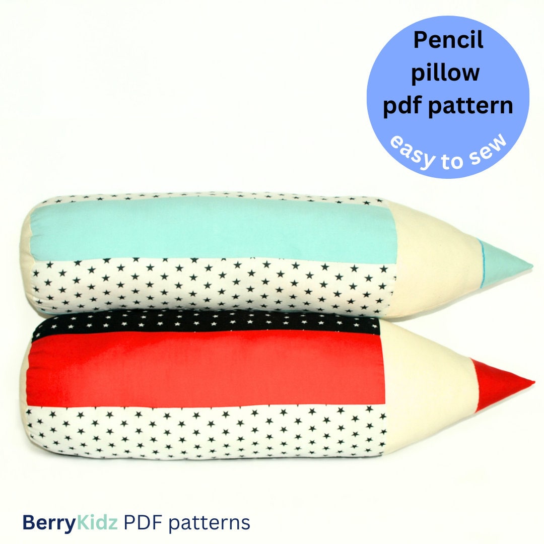 Pillow Pattern, Pencil Pillow Sewing Pattern (S129), Decorative Pillow ...
