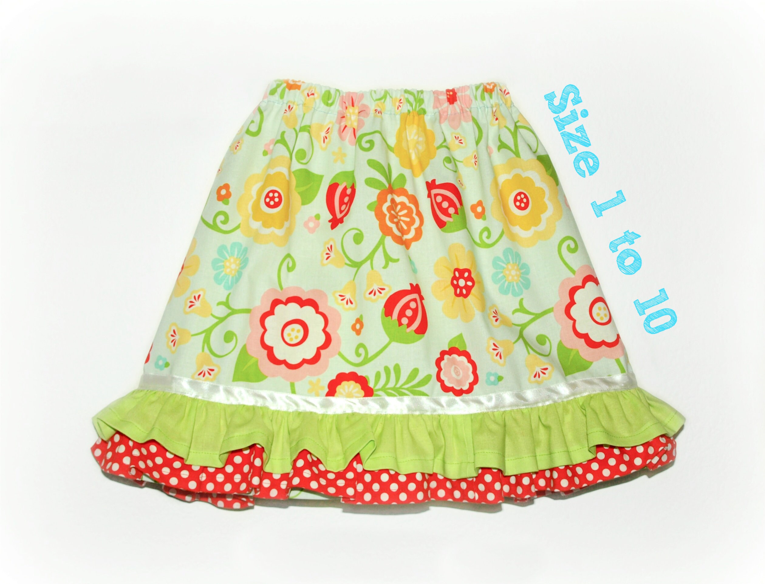 Girls Ruffle Skirt Pattern Toddler Pattern Childrens Sewing | Etsy