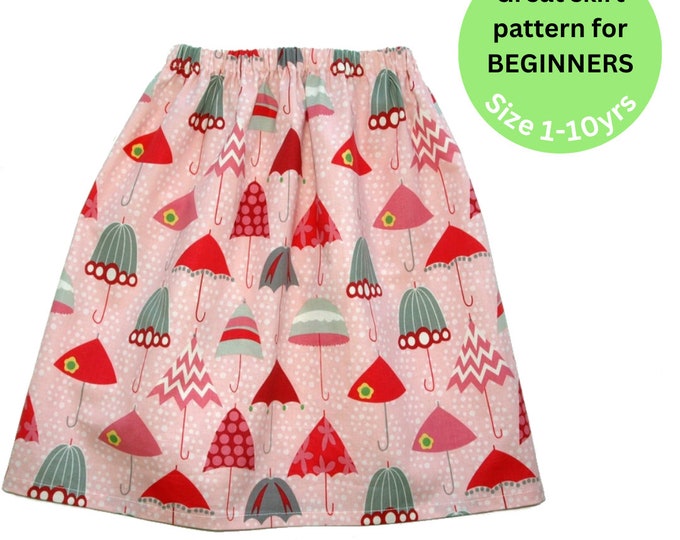 Twirl Skirt Pattern for Girls - so Easy and Cute - Downloadable and No ...