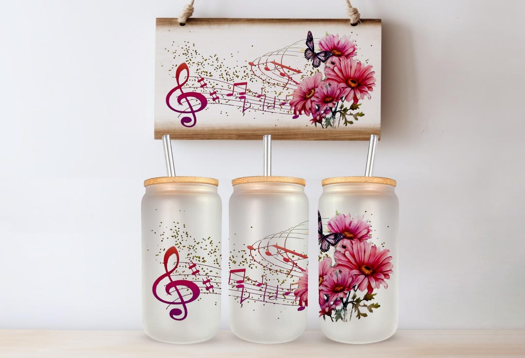 Musical Notes 16oz Cup Sublimation Transfer Sheet (9.7"x4.75")-not ...