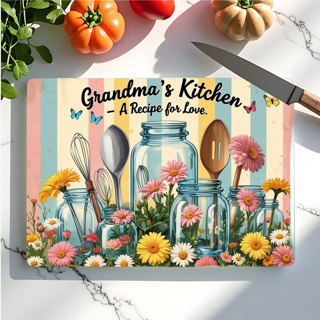 Grandmas Kitchen Sublimation Transfer Sheet: Cutting Board - Ready to ...