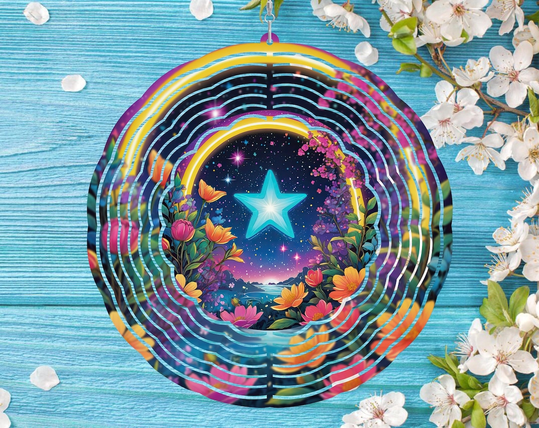 Night Star Wind Spinner Sublimation Sheet: Ready to Press Heat Transfer ...