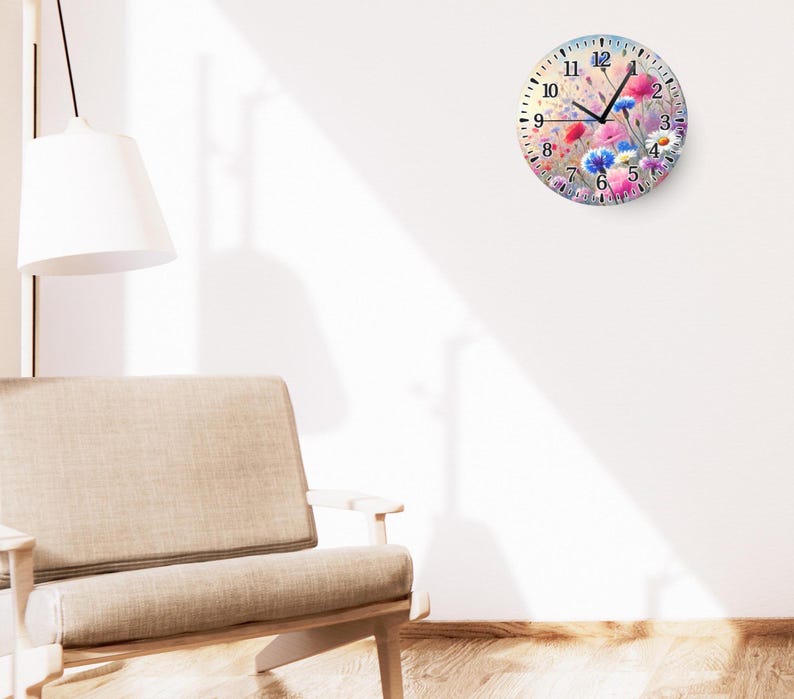 12" Clock Face Sublimation Transfer Sheet: Spring Flowers-ready to ...