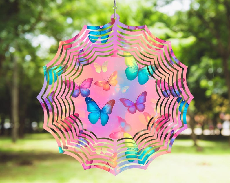 Butterflies Spinner Sublimation Sheet: Ready to Press Heat Transfer ...