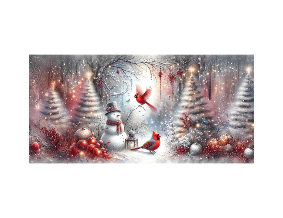 Cardinal Winter Sublimation Transfer Sheet 15oz Mug-ready to Press (NOT ...