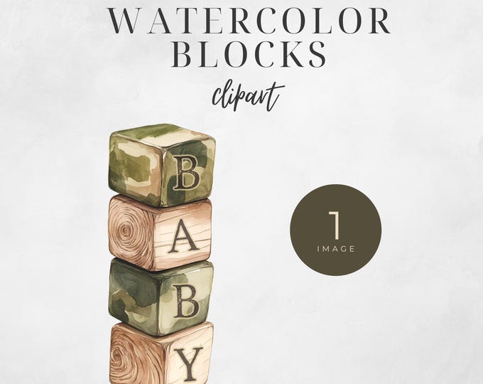 Aquarell Baby Blocks Clipart Gestapelte Baby Blöcke PNG Aquarell Baby ...