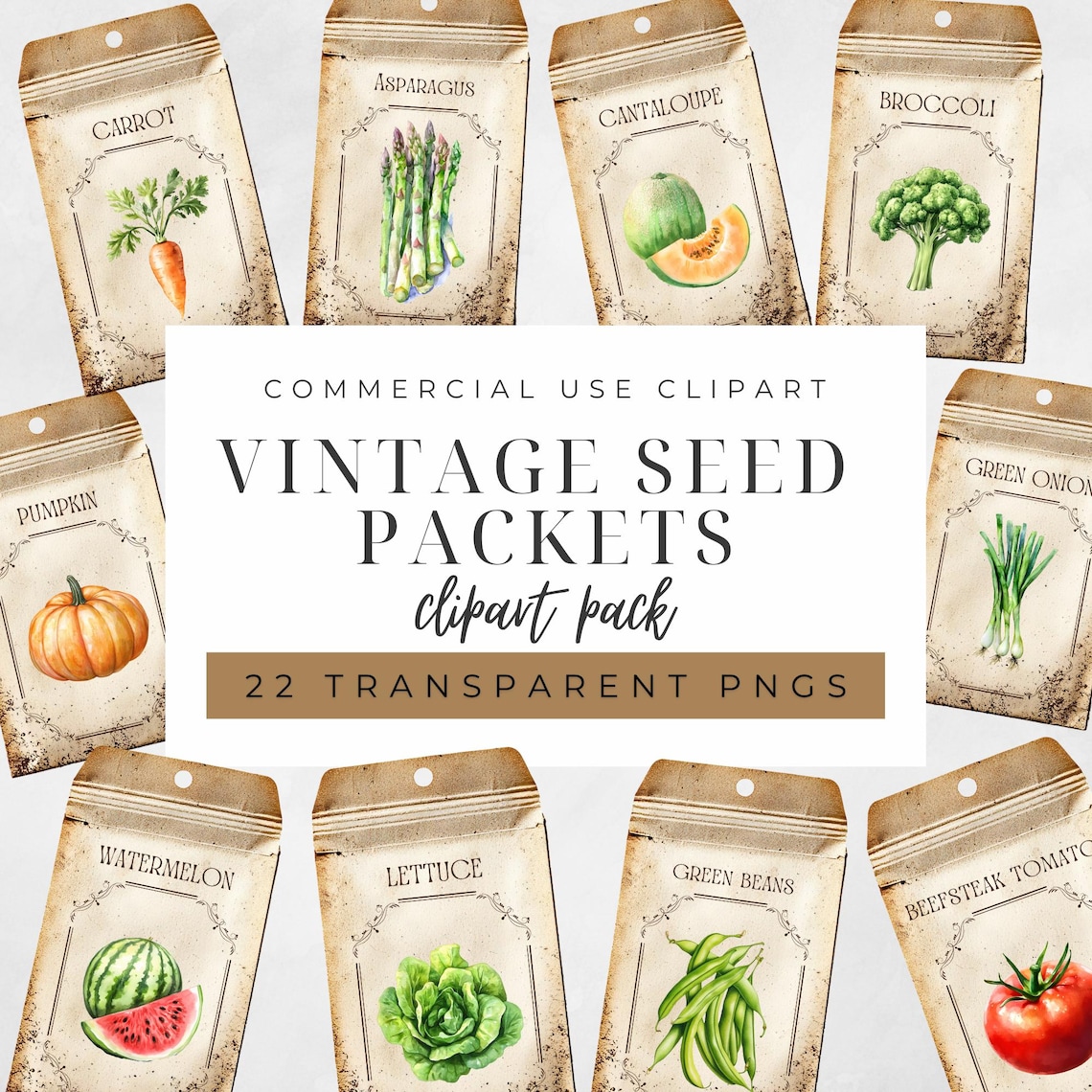 Vintage Seed Packet Clipart | PNG Clipart | Gardening Clipart ...