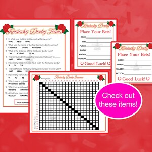 Kentucky Derby Watch Party Trivia Game Instant Printable Digital ...