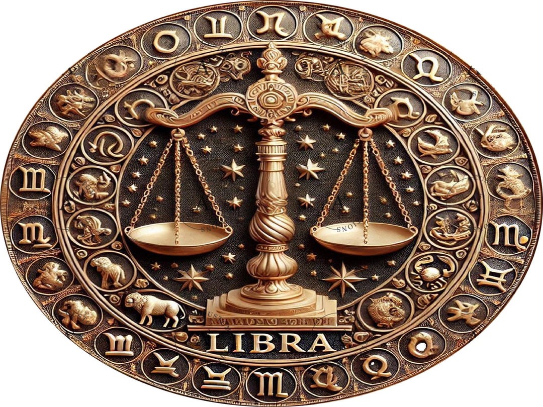 Libra Grayscale Depth Map: 3D Laser Engraving Template (digital ...