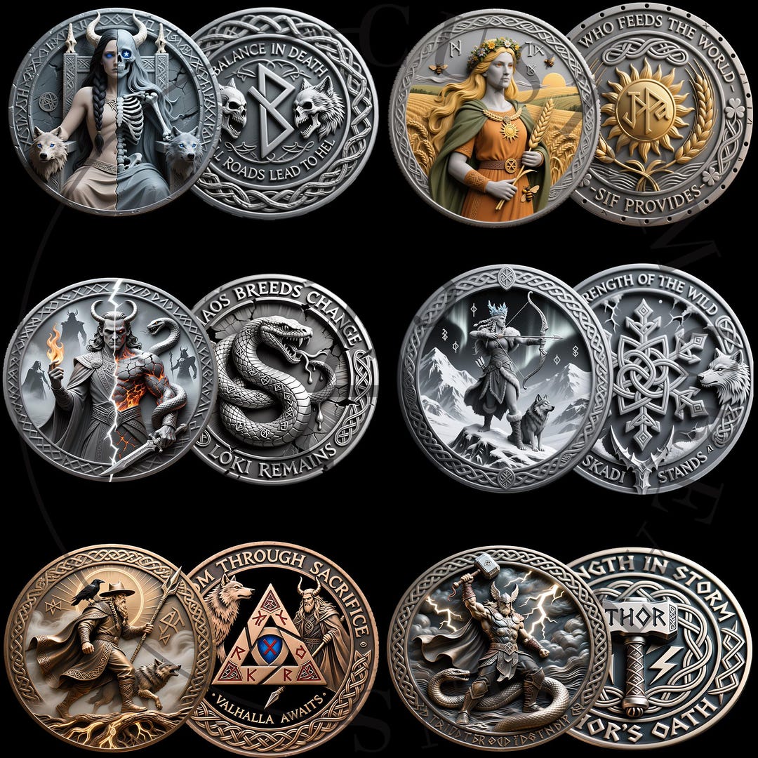 Norse Gods Depth Map Bundle | Laser Engraving, CNC Carving (digital ...
