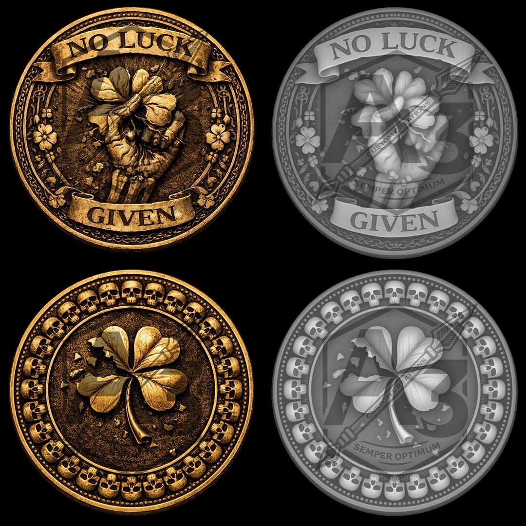 No Luck Given – Digital Coin Design Files | Depthmaps | Pngs | Vectors ...