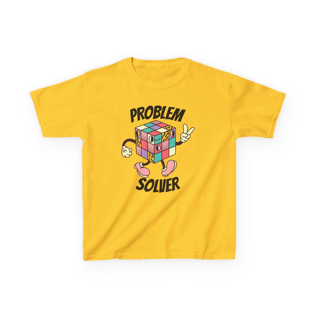 Kids Rubik Cube Problem Solver Tee - Fun Graphic T-shirt for Creative ...