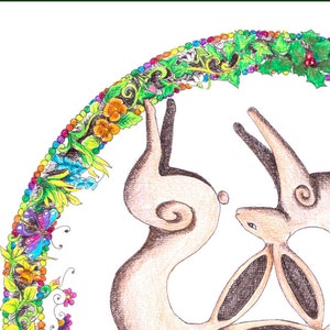 Triple Hare Greetings Card, Celtic, Medieval Renaissance, Pagan Wicca ...