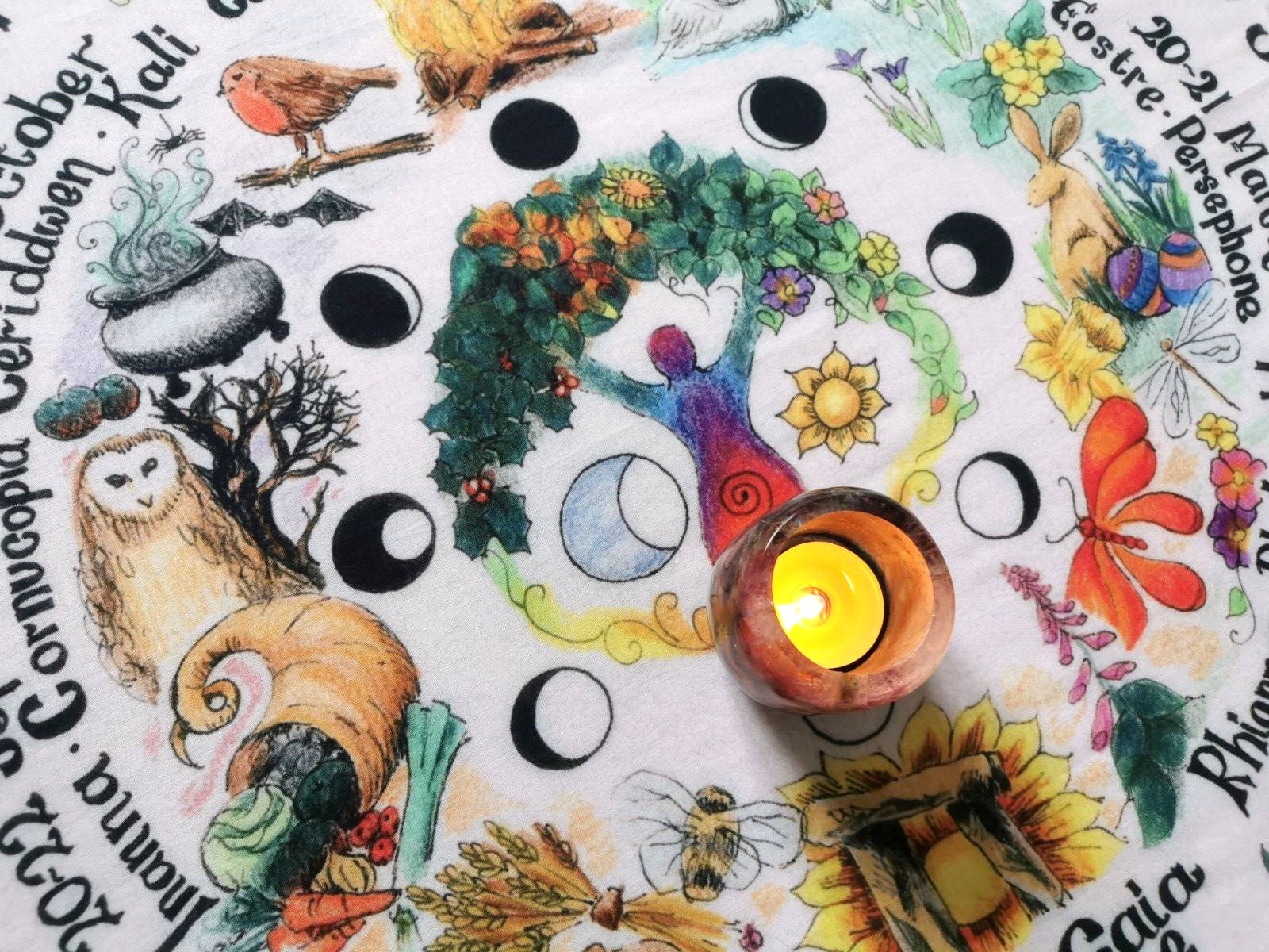 Wheel of the Year Pagan Altar Cloth Table Cloth Hanging Wicca - Etsy UK