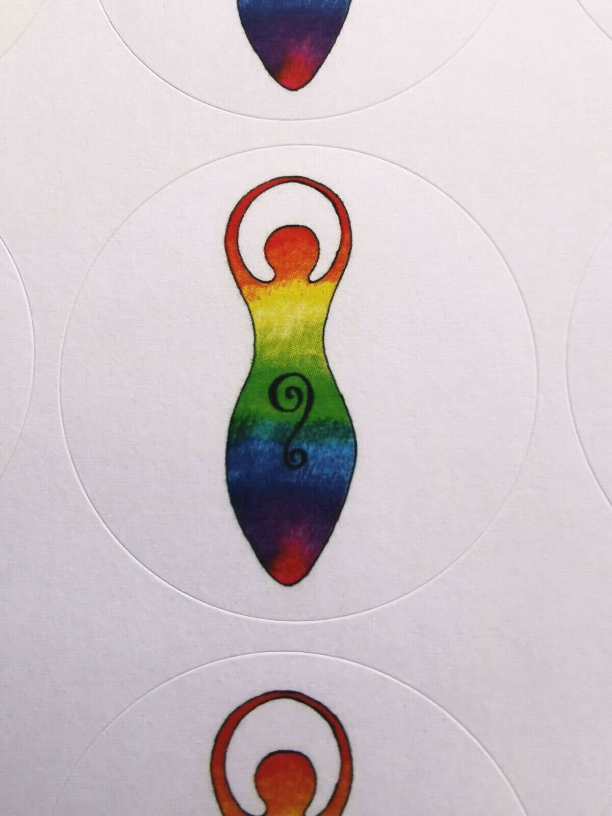 Rainbow Goddess Stickers A4 Sheet Rainbow Crafting 35 Mm Eco | Etsy