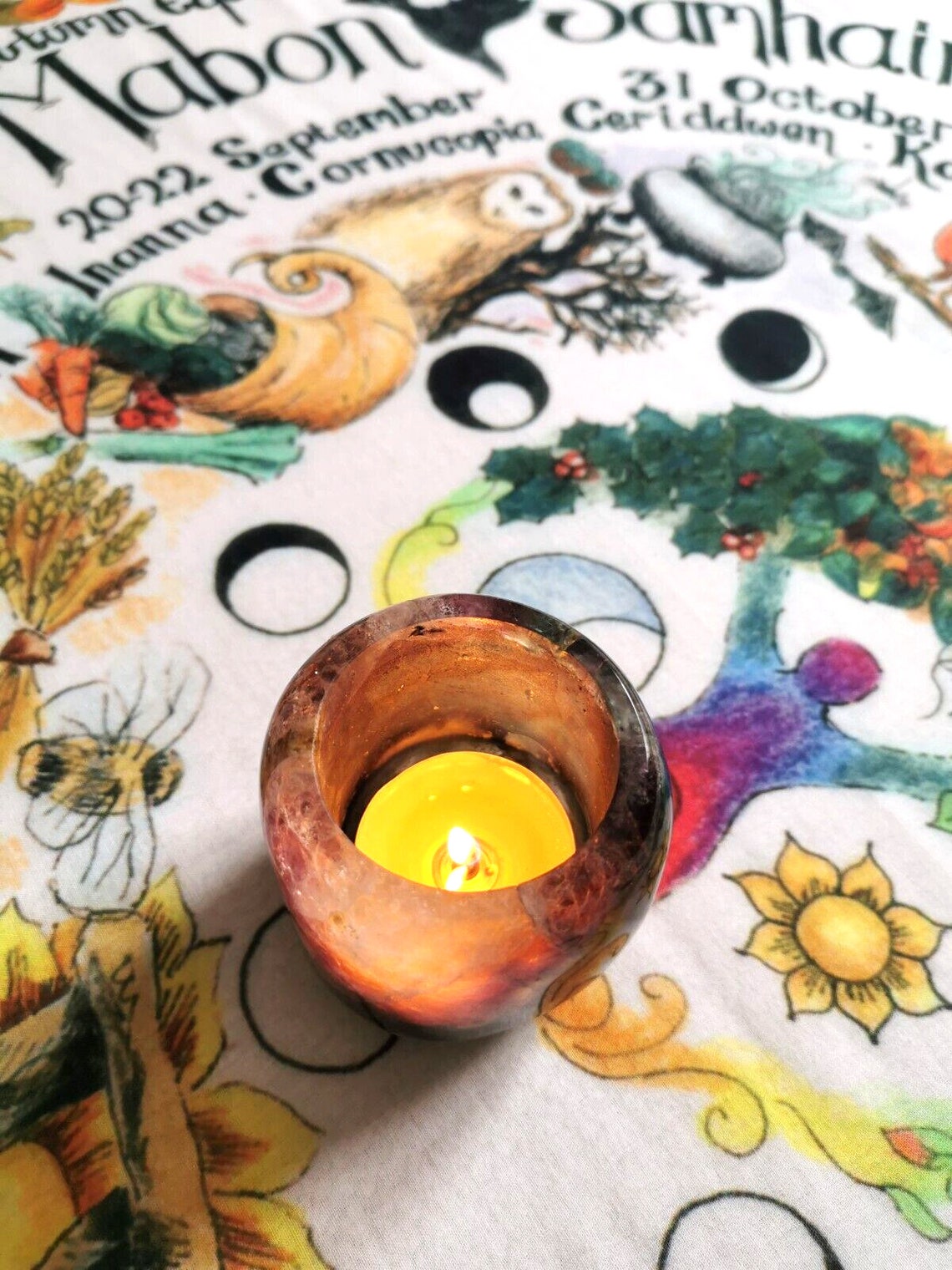 Wheel of the Year Pagan Altar Cloth Table Cloth Hanging Wicca - Etsy UK