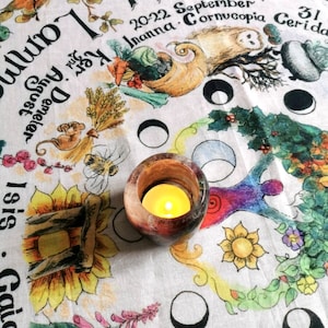 Wheel of the Year Pagan Altar Cloth Table Cloth Wall Hanging Wicca ...