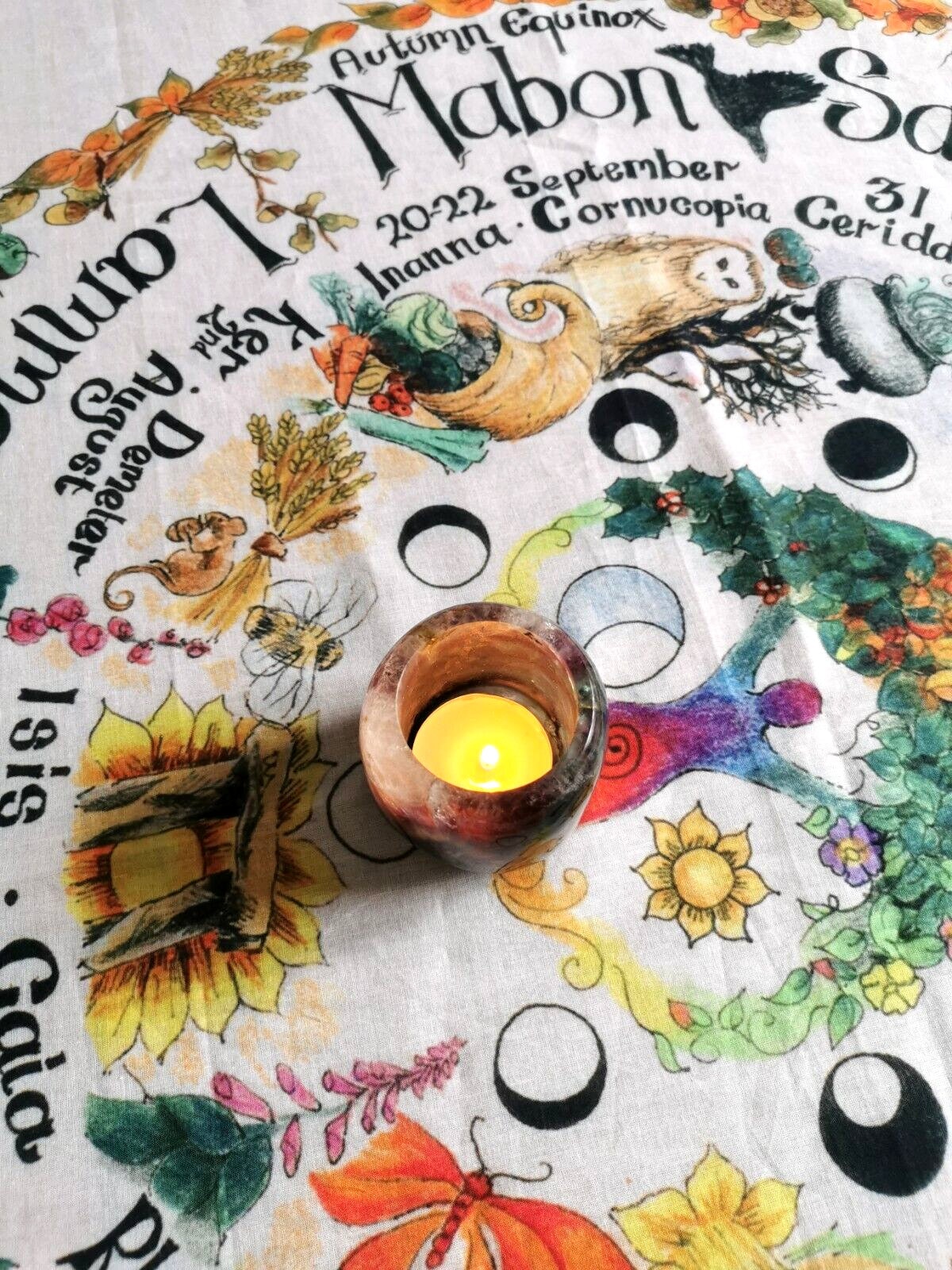Wheel of the Year Pagan Altar Cloth Table Cloth Hanging Wicca - Etsy UK