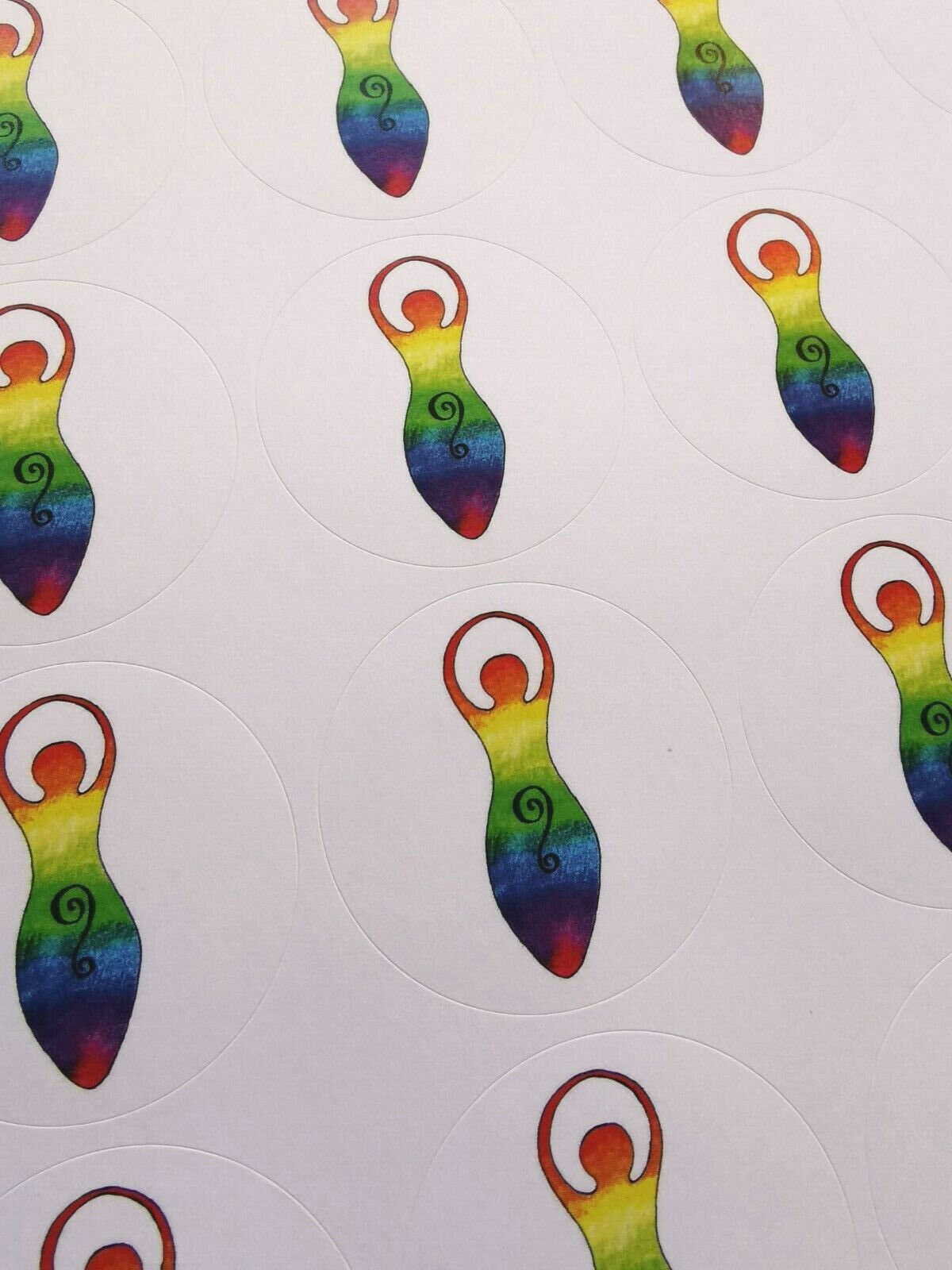 Rainbow Goddess Stickers A4 Sheet Rainbow Crafting 35 Mm Eco | Etsy