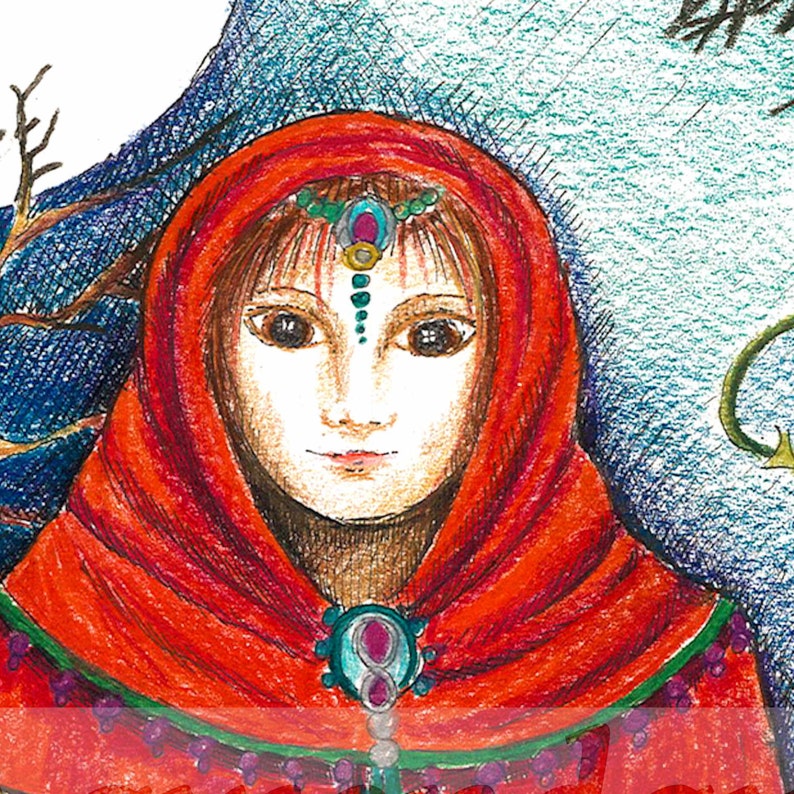 The Dragon Lady Goddess A5 Blank Notebook Pagan Art Sketchbook - Etsy